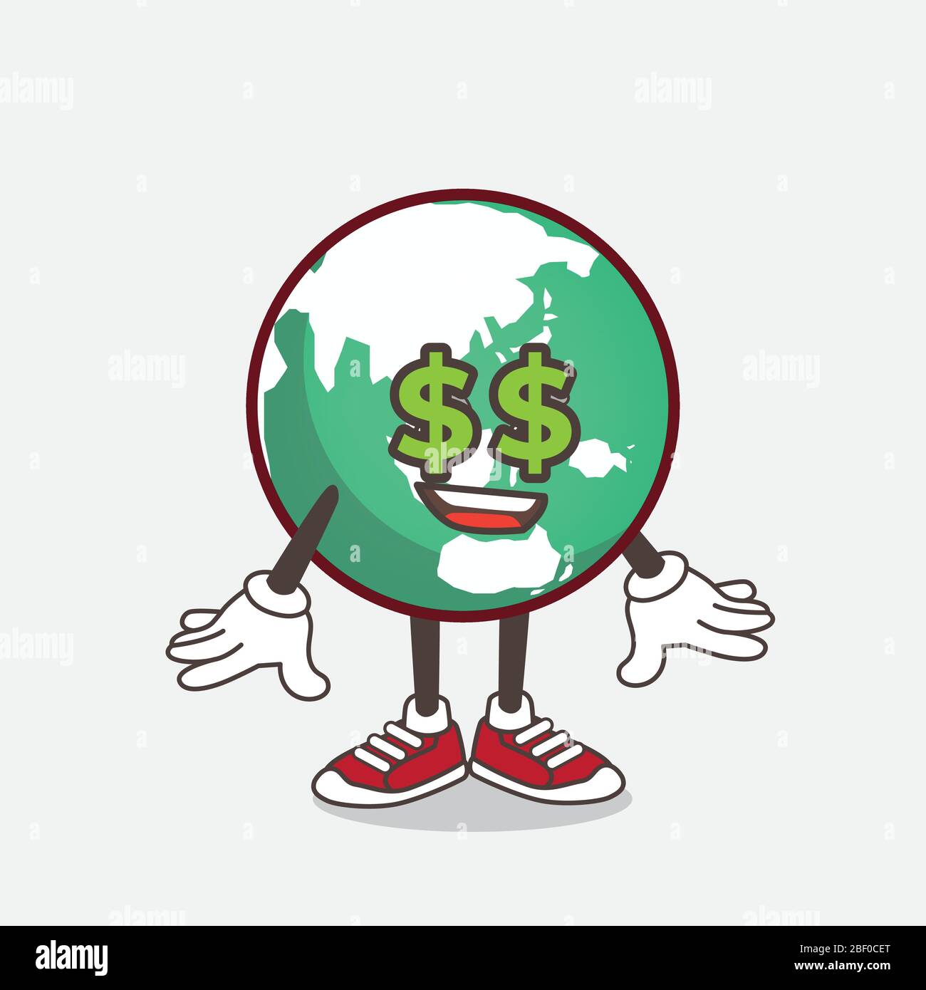 Earth Globe Vector Mascot Illustration Stock Vector Image & Art - Alamy