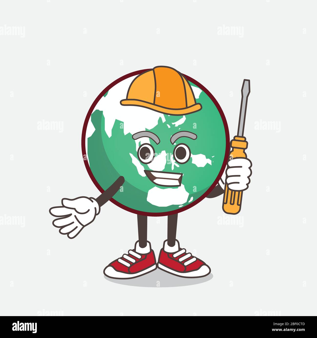 Earth Globe Vector Mascot Illustration Stock Vector Image & Art - Alamy