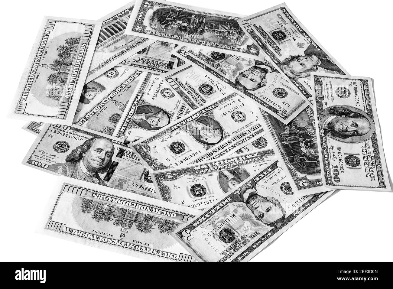 Dollar Bills Black and White Stock Photos & Images - Alamy