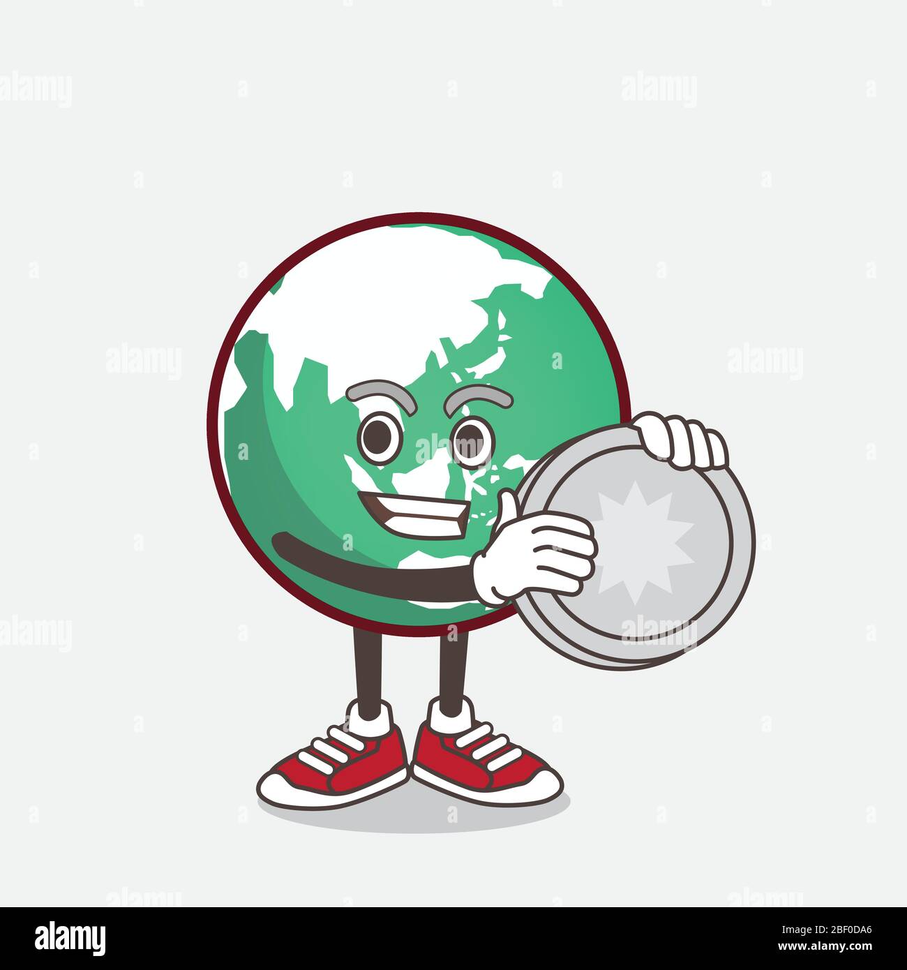Earth Globe Vector Mascot Illustration Stock Vector Image & Art - Alamy