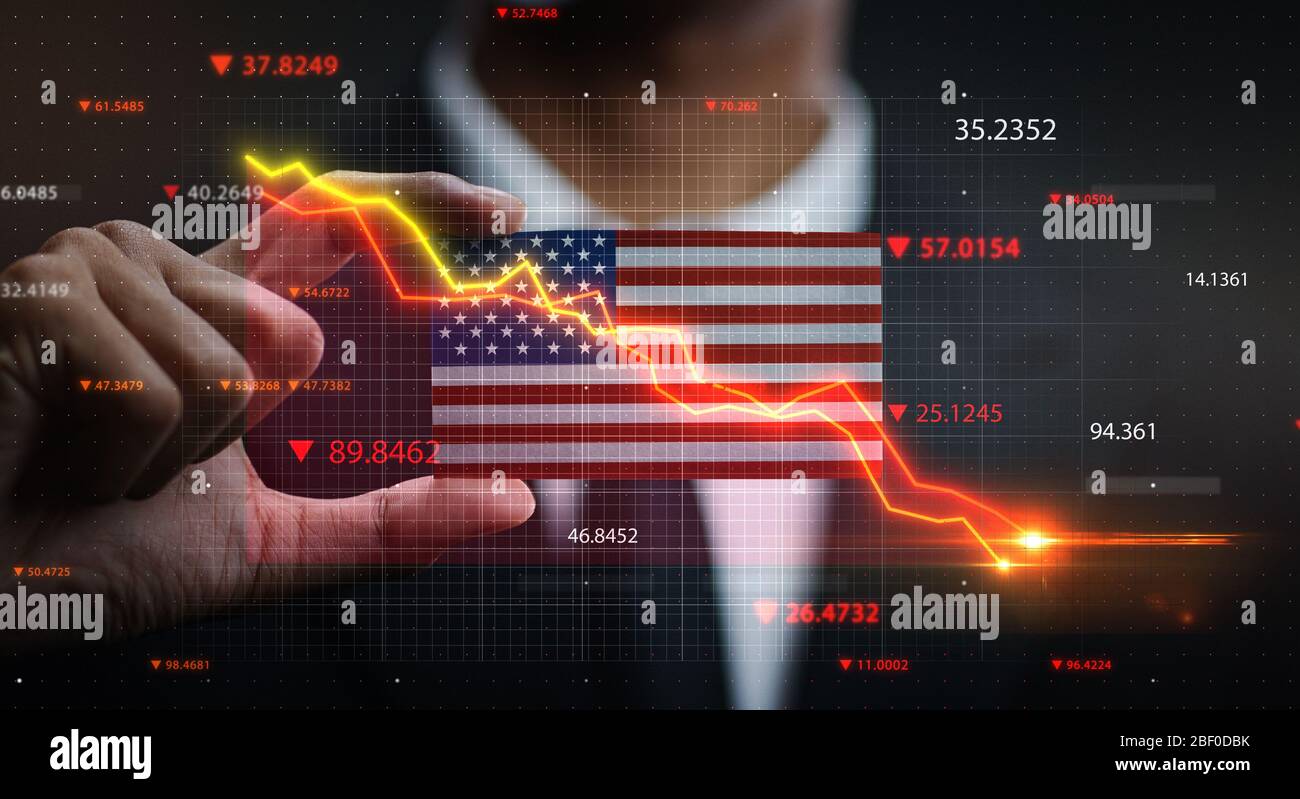 United states flag graph hi-res stock photography and images - Alamy