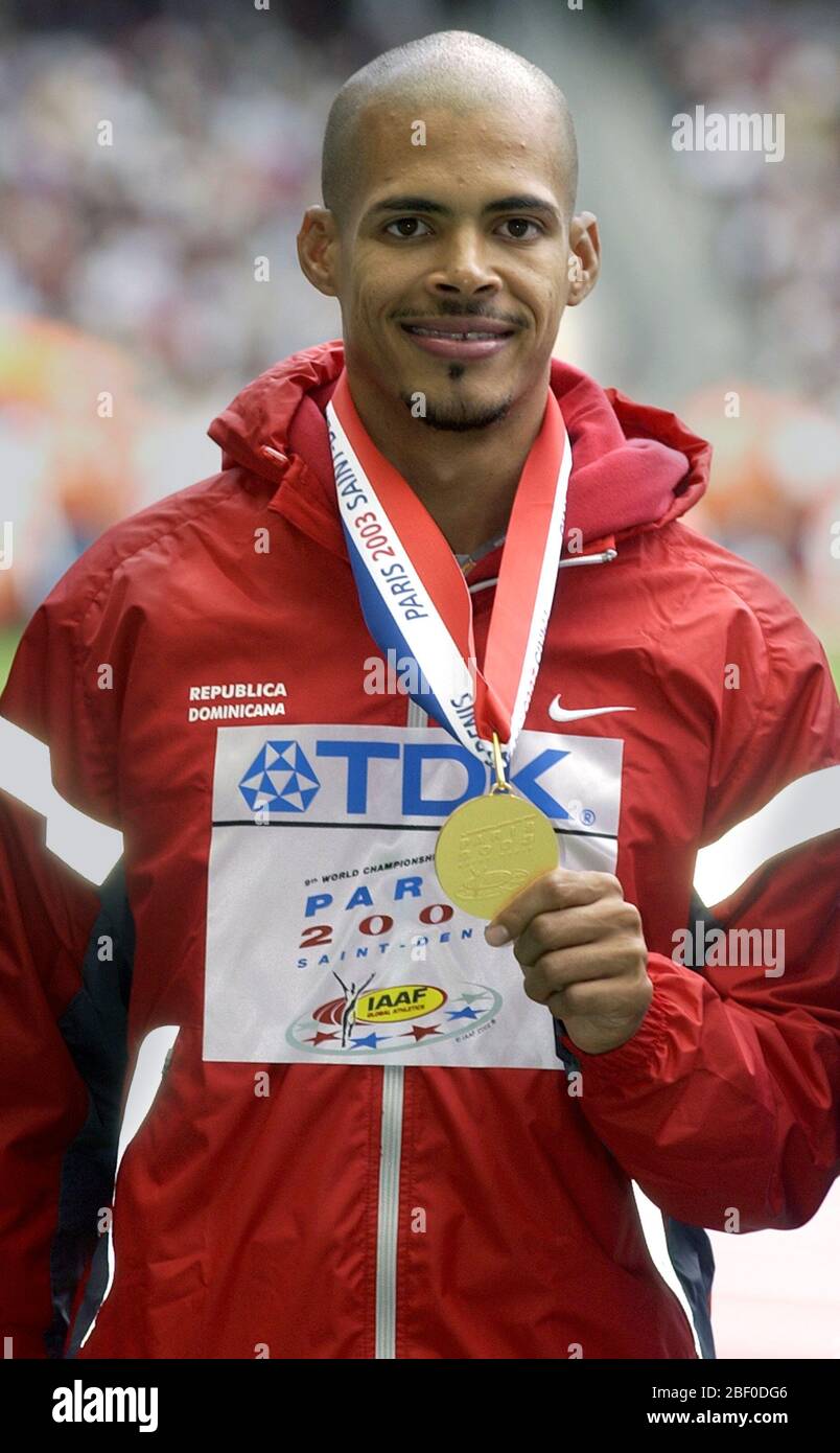 St. Denis, France. 30th Aug, 2003. Felix Sanchez of the Dominican ...
