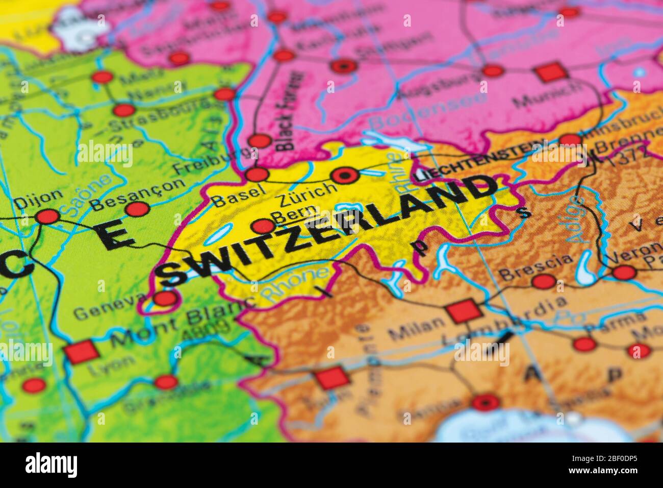 Zurich city map hi-res stock photography and images - Alamy
