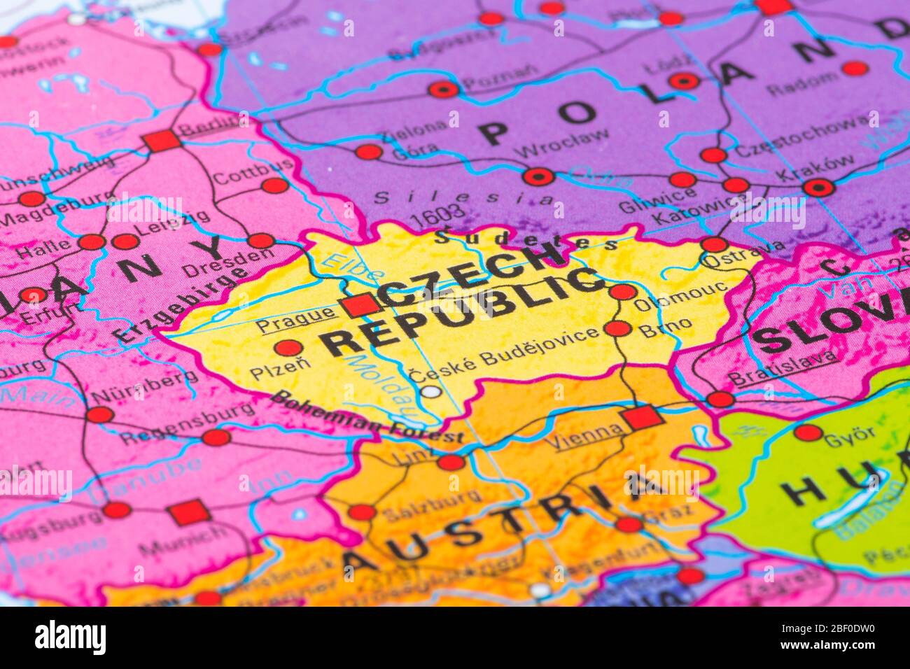 Map of czech hi-res stock photography and images - Alamy