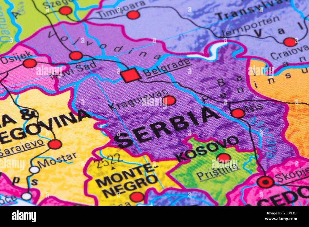 Map of serbia hi-res stock photography and images - Alamy