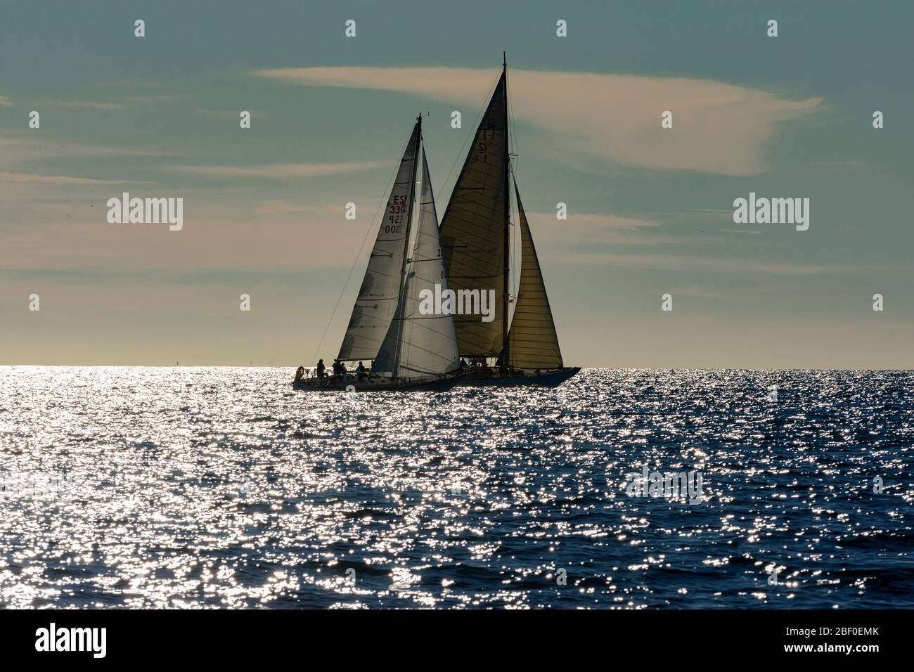 boats sailing through the mediterranean sea, an incredible day, with ...
