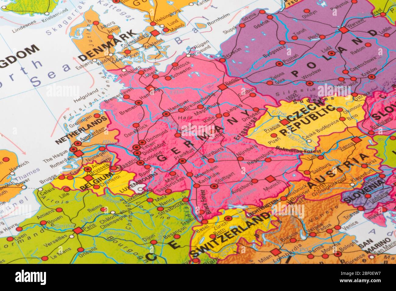 Europe, map of Germany Stock Photo - Alamy