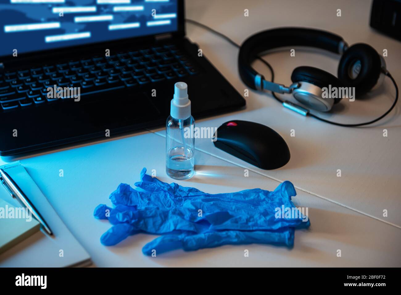 Employee spray disinfectant hi-res stock photography and images - Alamy