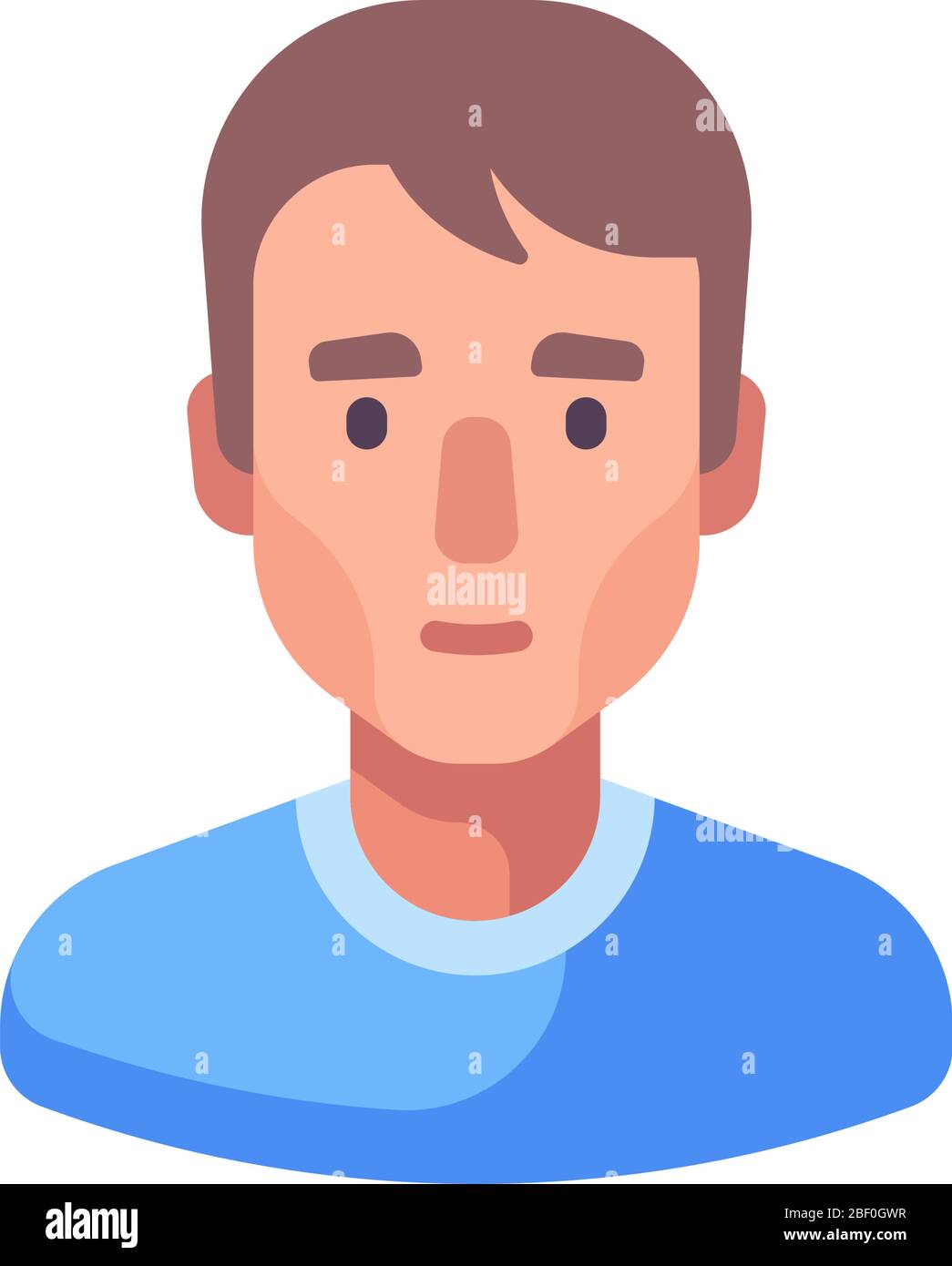 Male face flat icon. Avatar illustration Stock Vector Image & Art - Alamy