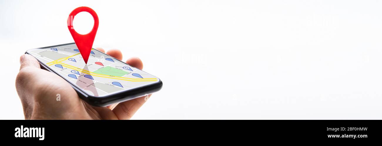 Digital map with pins hi-res stock photography and images - Alamy