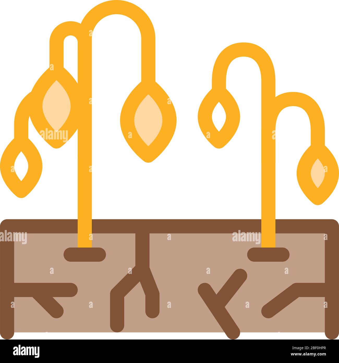 dry soil for plants icon vector outline illustration Stock Vector Image ...