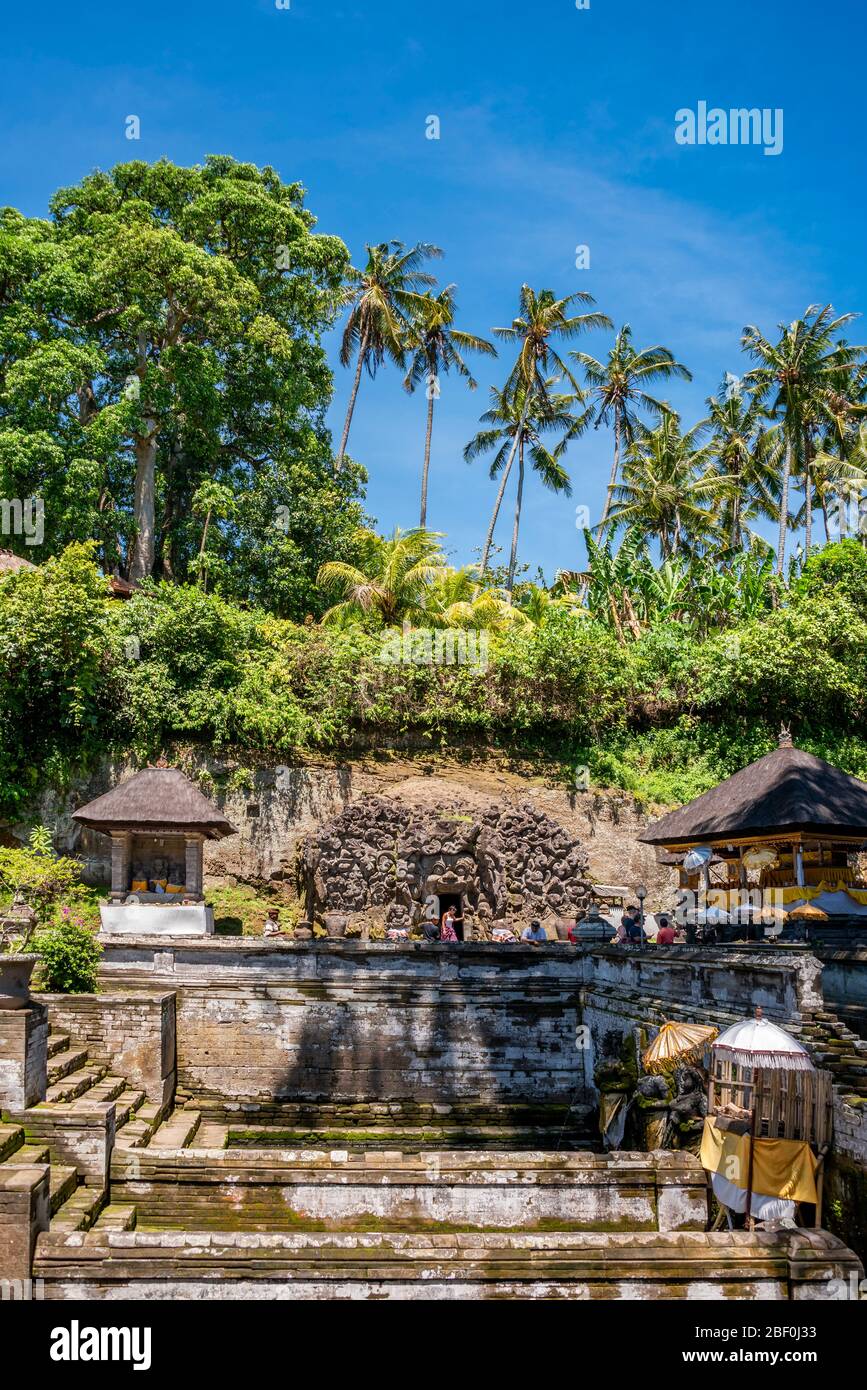 Vertical view of the Elephant cave in Bali, Indonesia Stock Photo - Alamy