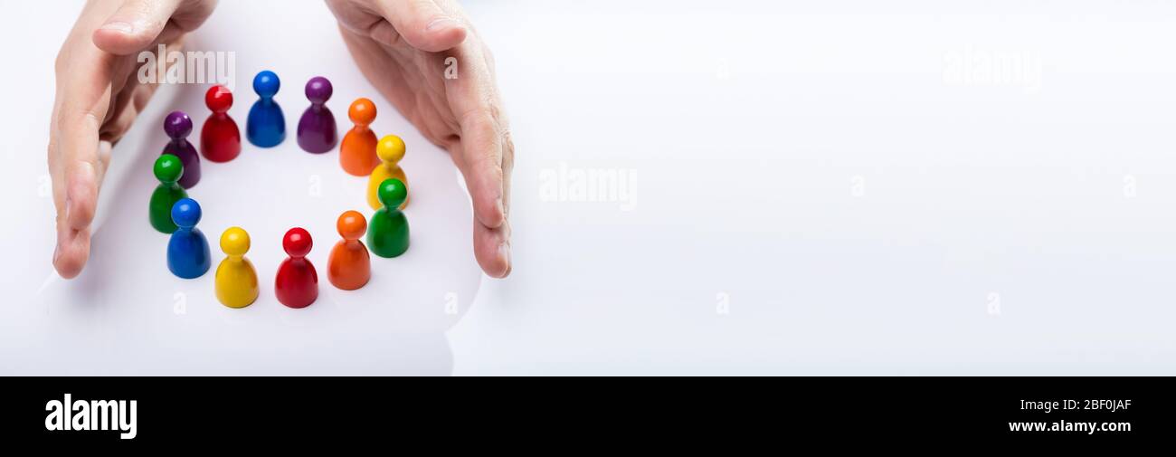 Workplace Inclusion And Employee Equality Protection By Hands Stock ...