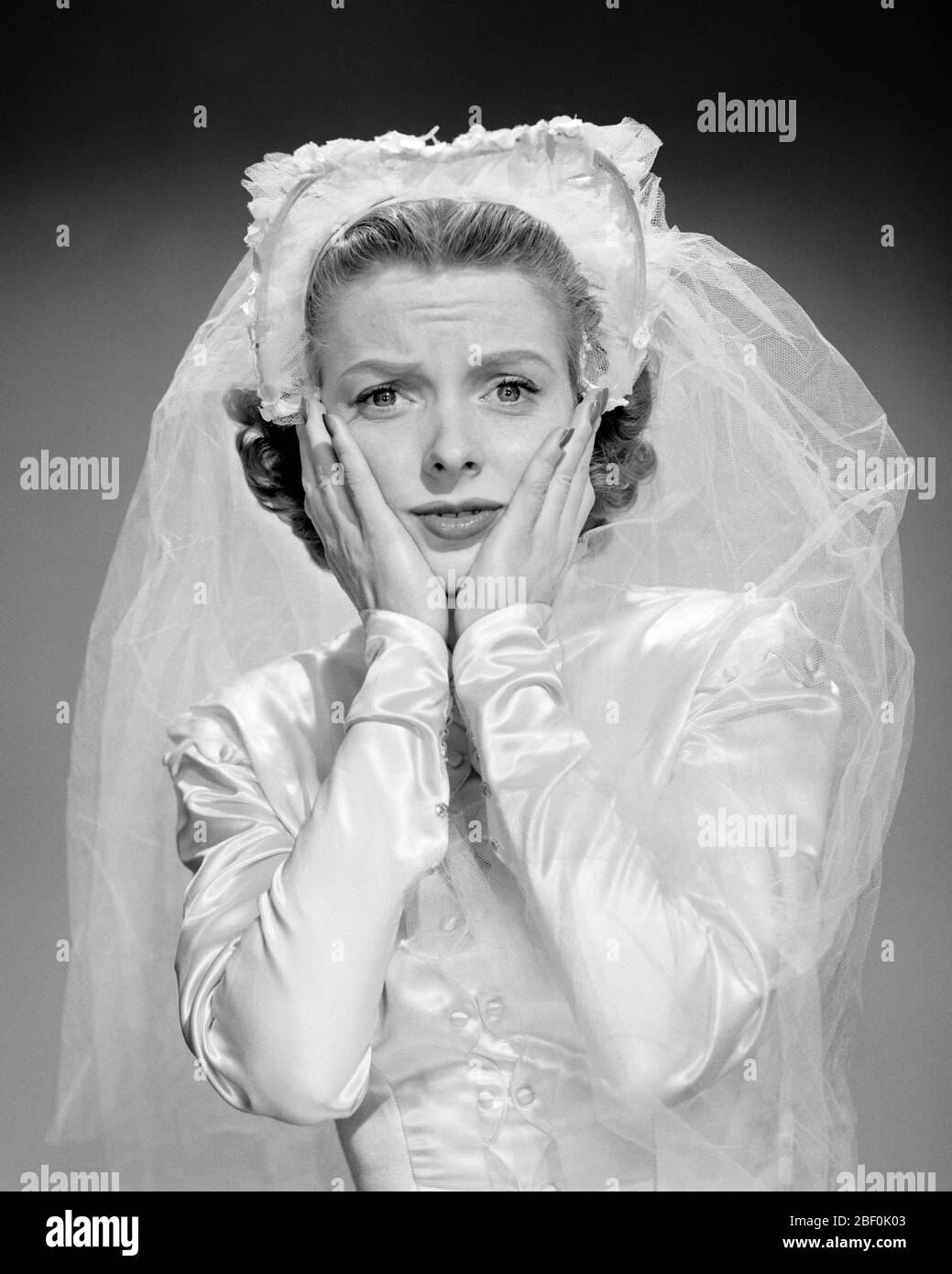 Unhappy bride 1950s hi-res stock photography and images - Alamy