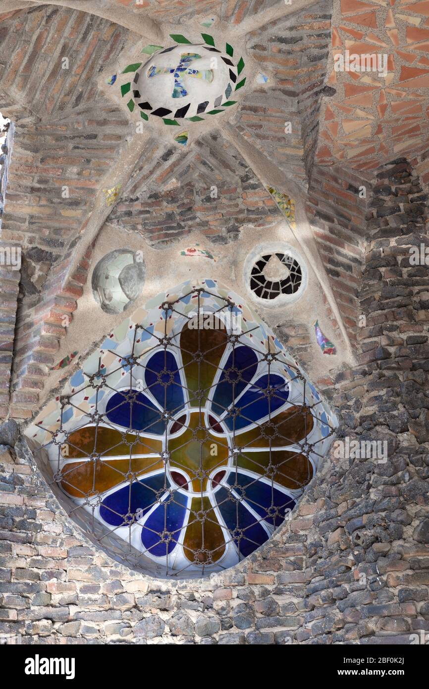 Santa Coloma de Cervello, Spain - 15 January 2019: Church of Colonia ...