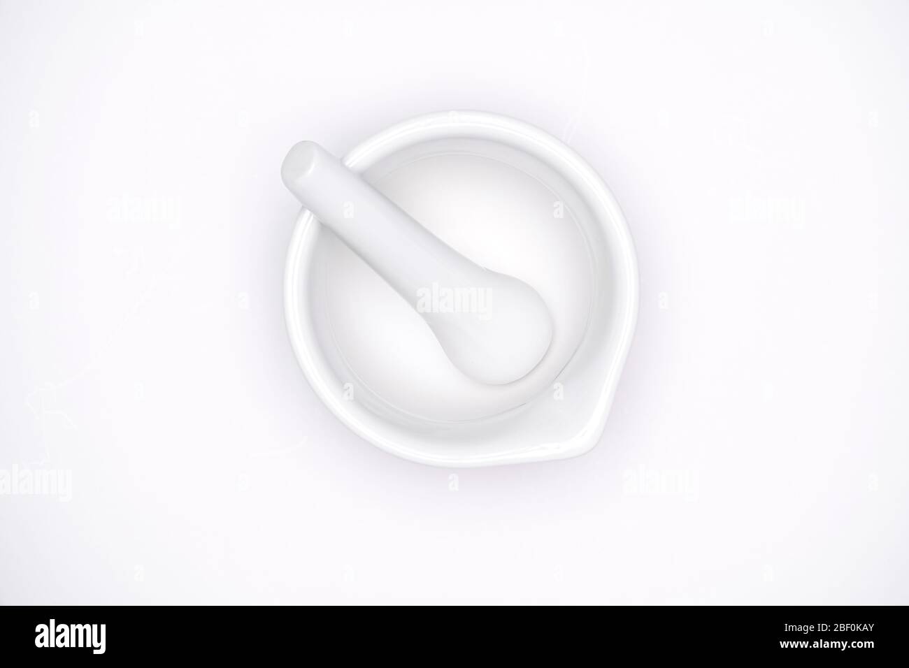 A mortar grinder drugs isolated on white background. For copy space ...