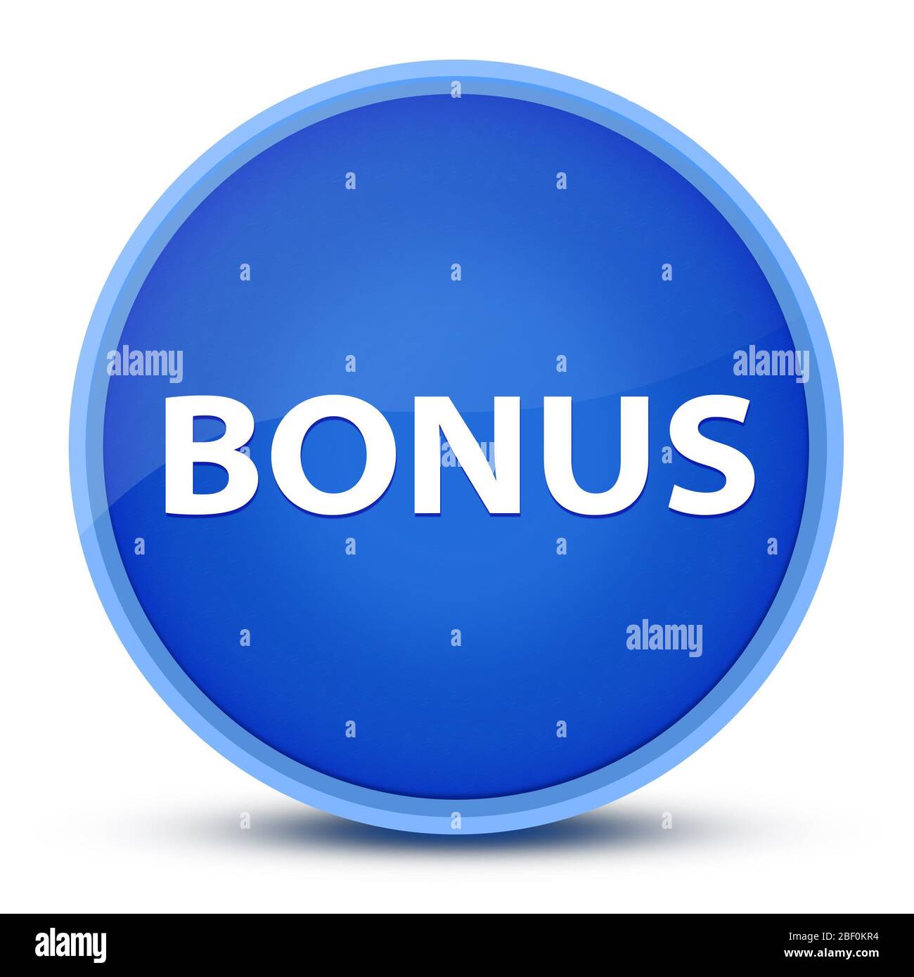 Bonus isolated on special blue round button abstract illustration Stock ...