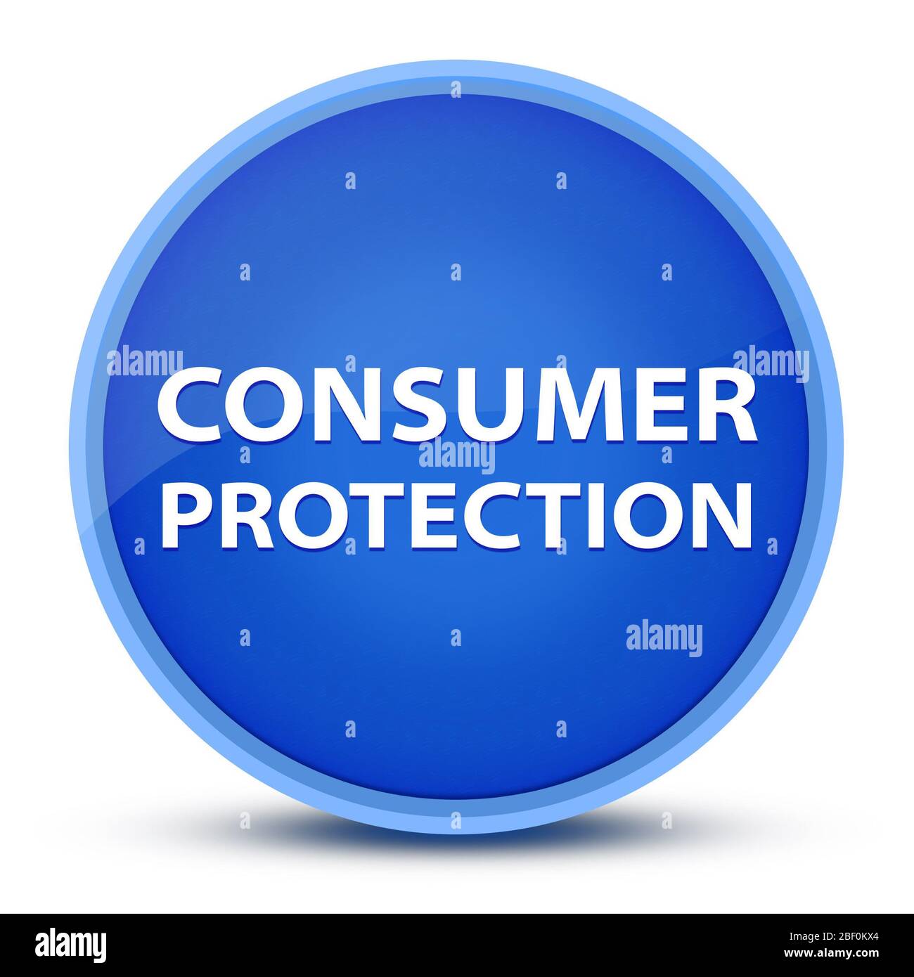 Consumer Protection isolated on special blue round button abstract ...