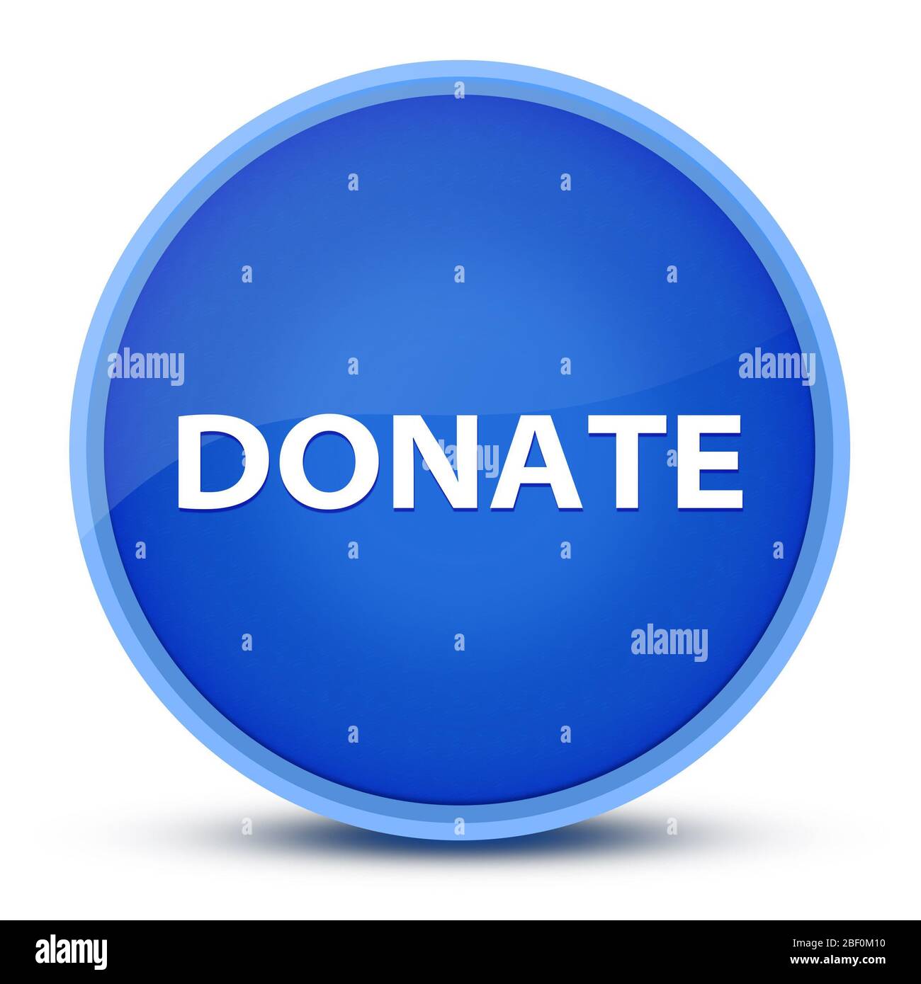 Donate isolated on special blue round button abstract illustration ...