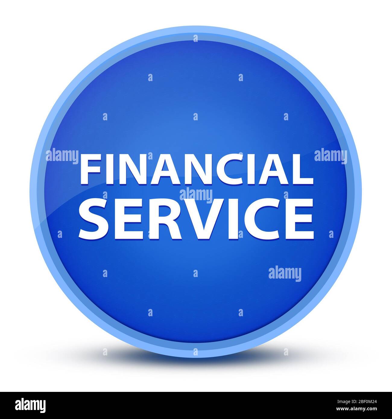 Financial Service isolated on special blue round button abstract ...