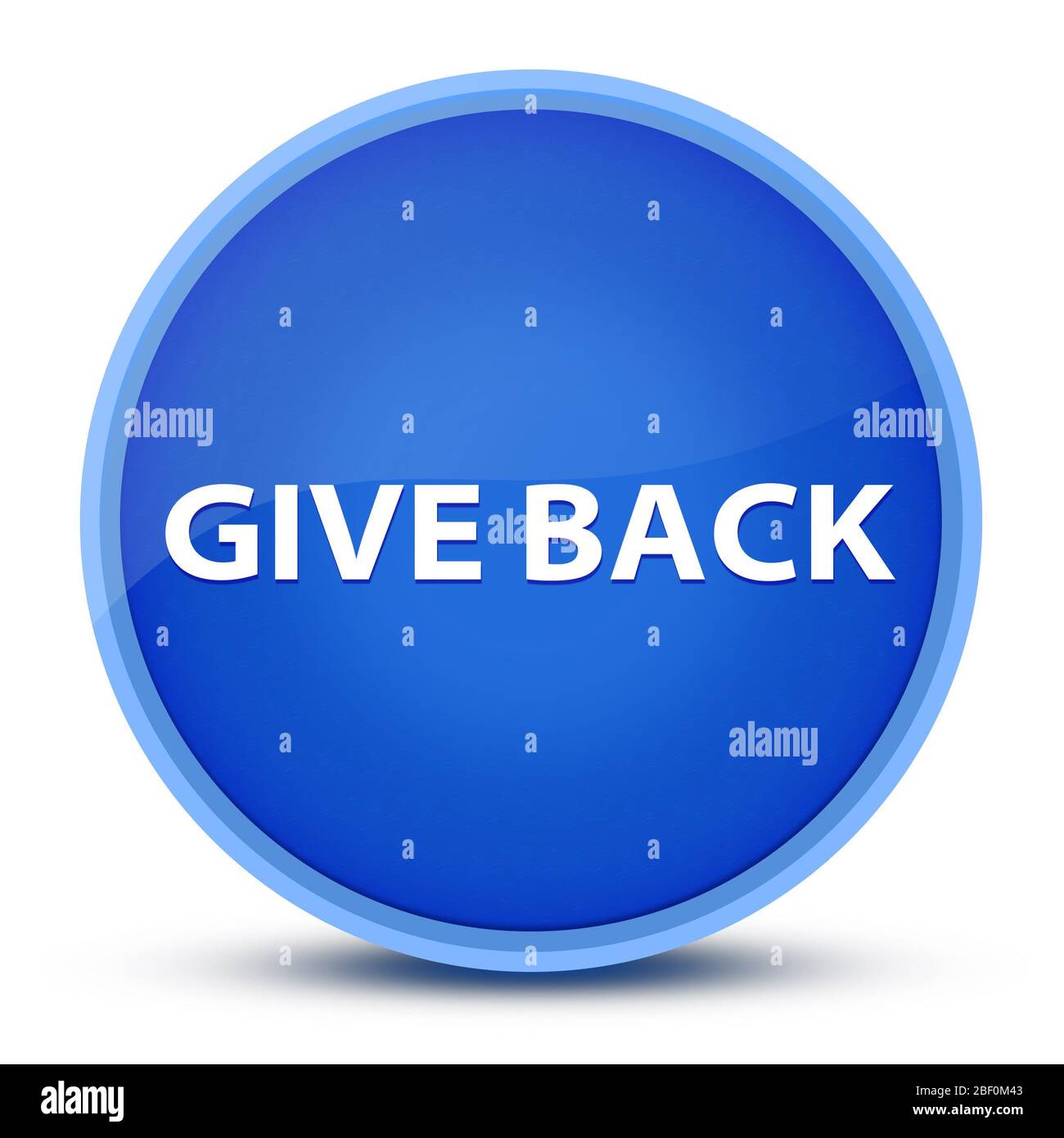 Give Back isolated on special blue round button abstract illustration ...