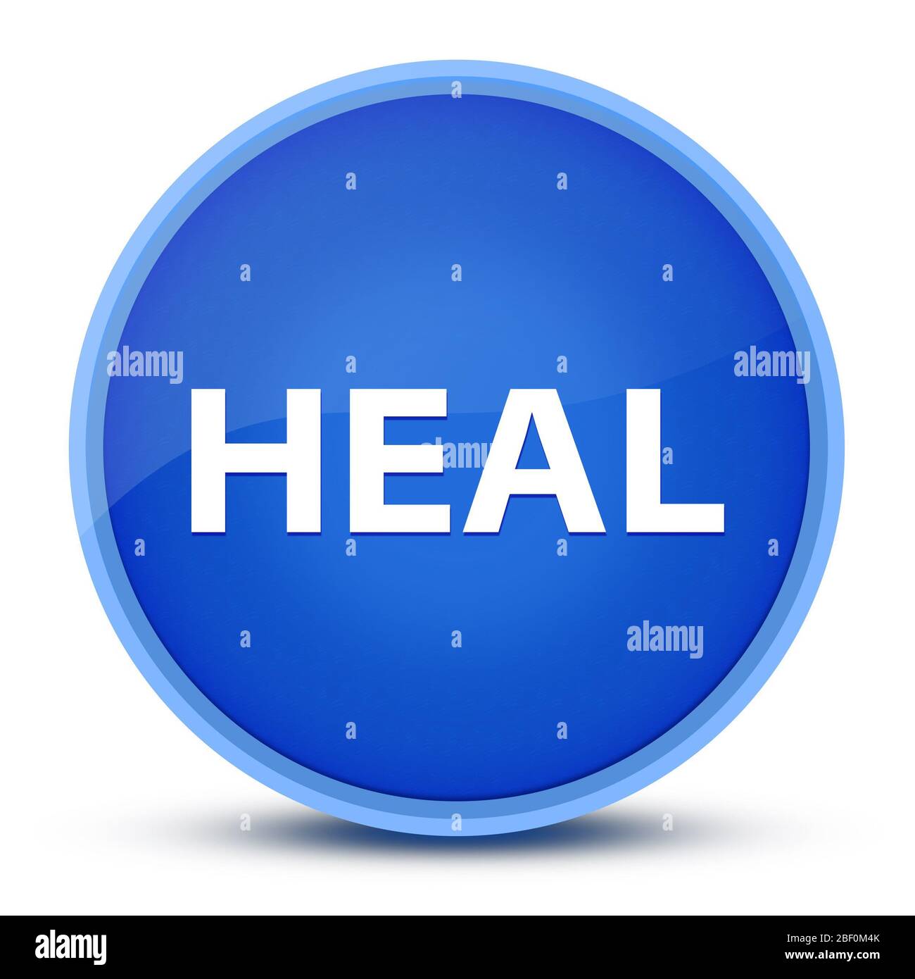 Heal isolated on special blue round button abstract illustration Stock ...