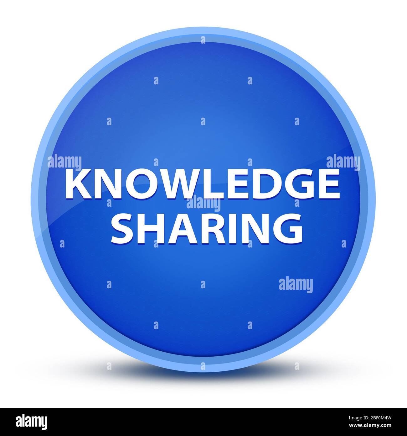 Knowledge Sharing isolated on special blue round button abstract ...