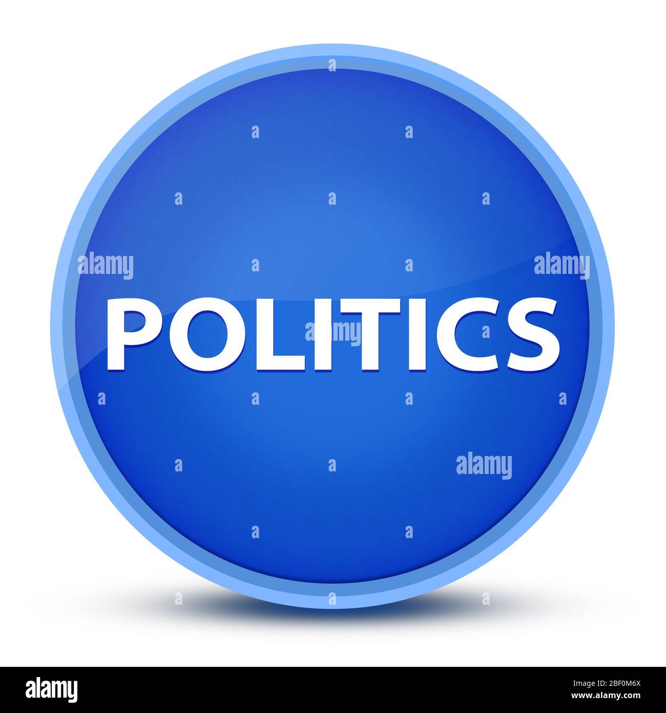 Politics isolated on special blue round button abstract illustration ...