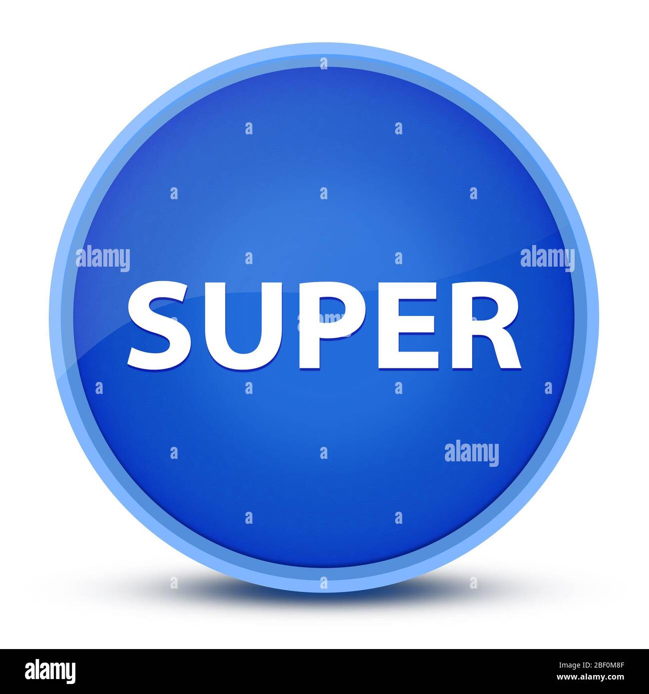 Super isolated on special blue round button abstract illustration Stock ...