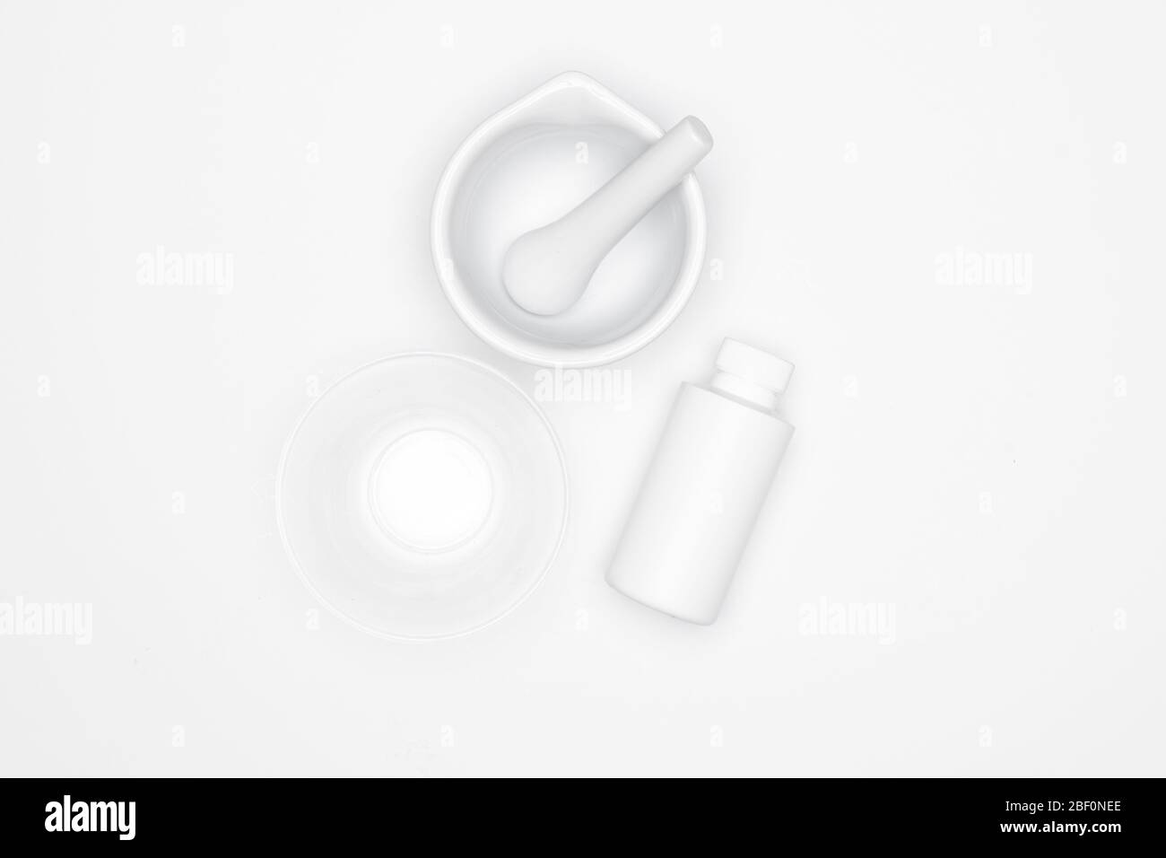 A mortar grinder drugs isolated on white background. For copy space ...