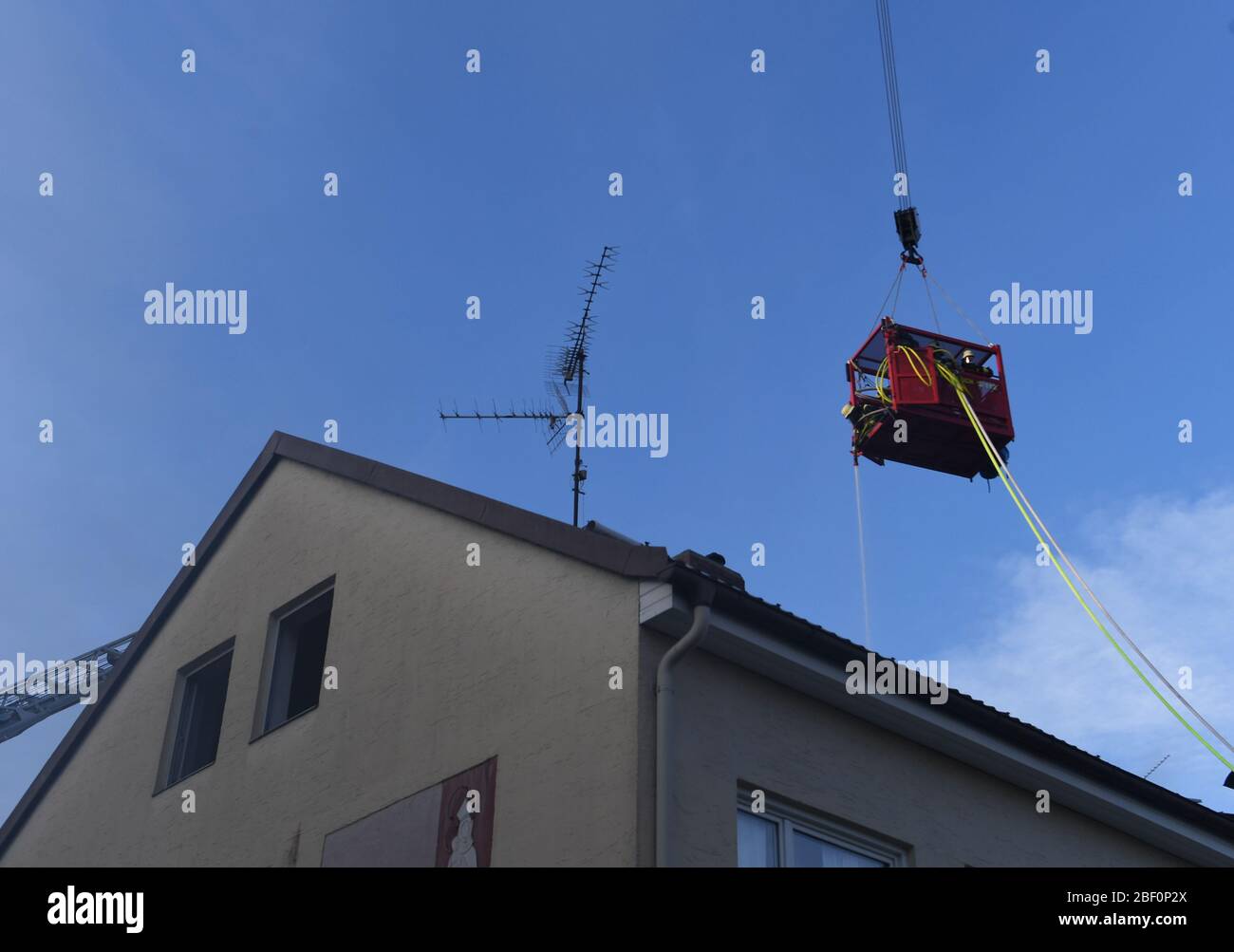 Damaged roof truss hi-res stock photography and images - Alamy