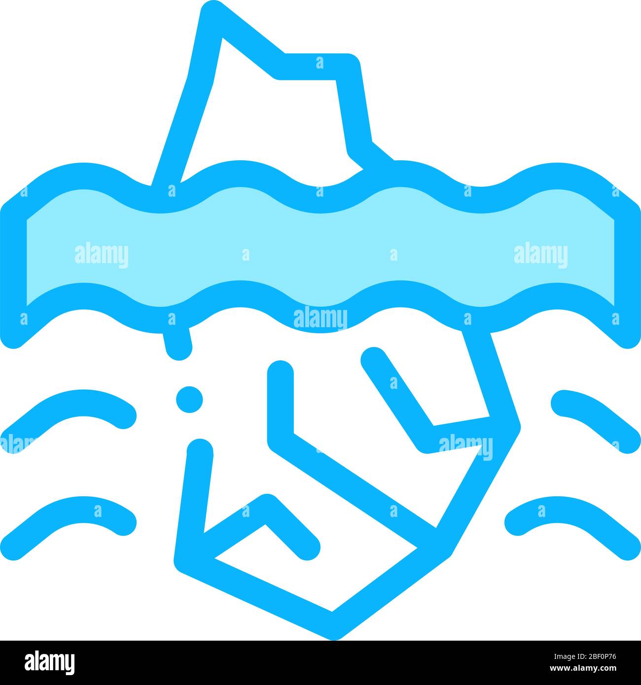 iceberg crash icon vector outline illustration Stock Vector Image & Art ...