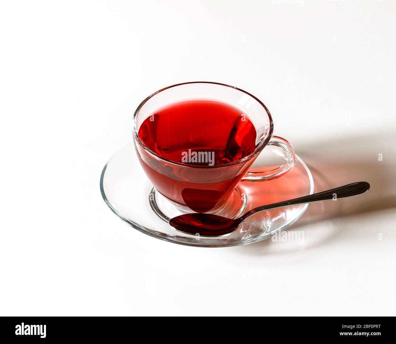 Cup of Karkadeh Red Tea isolated on a white background Stock Photo - Alamy