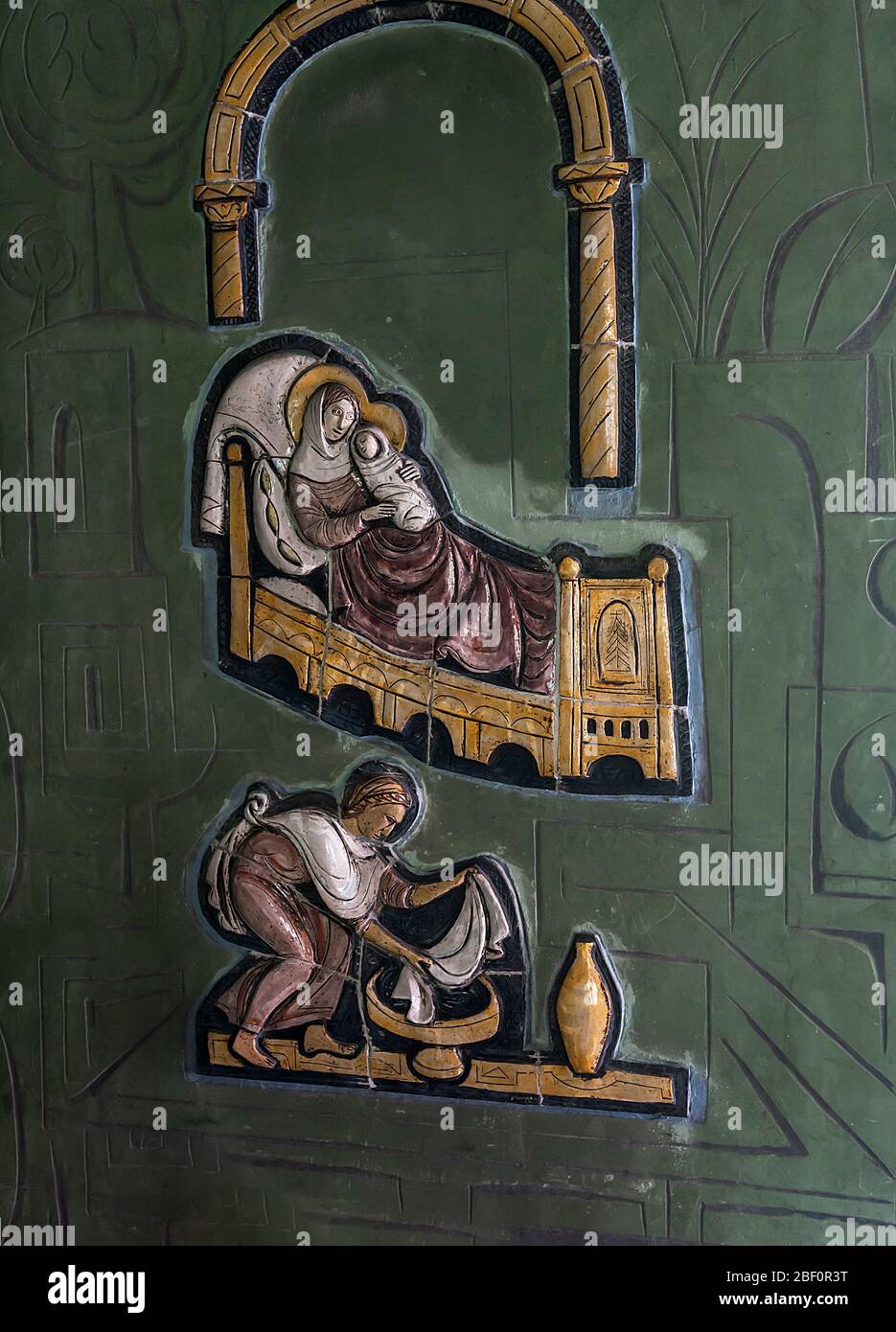 Saint Anna hugs Maya - mother of God in her arms Stock Photo - Alamy