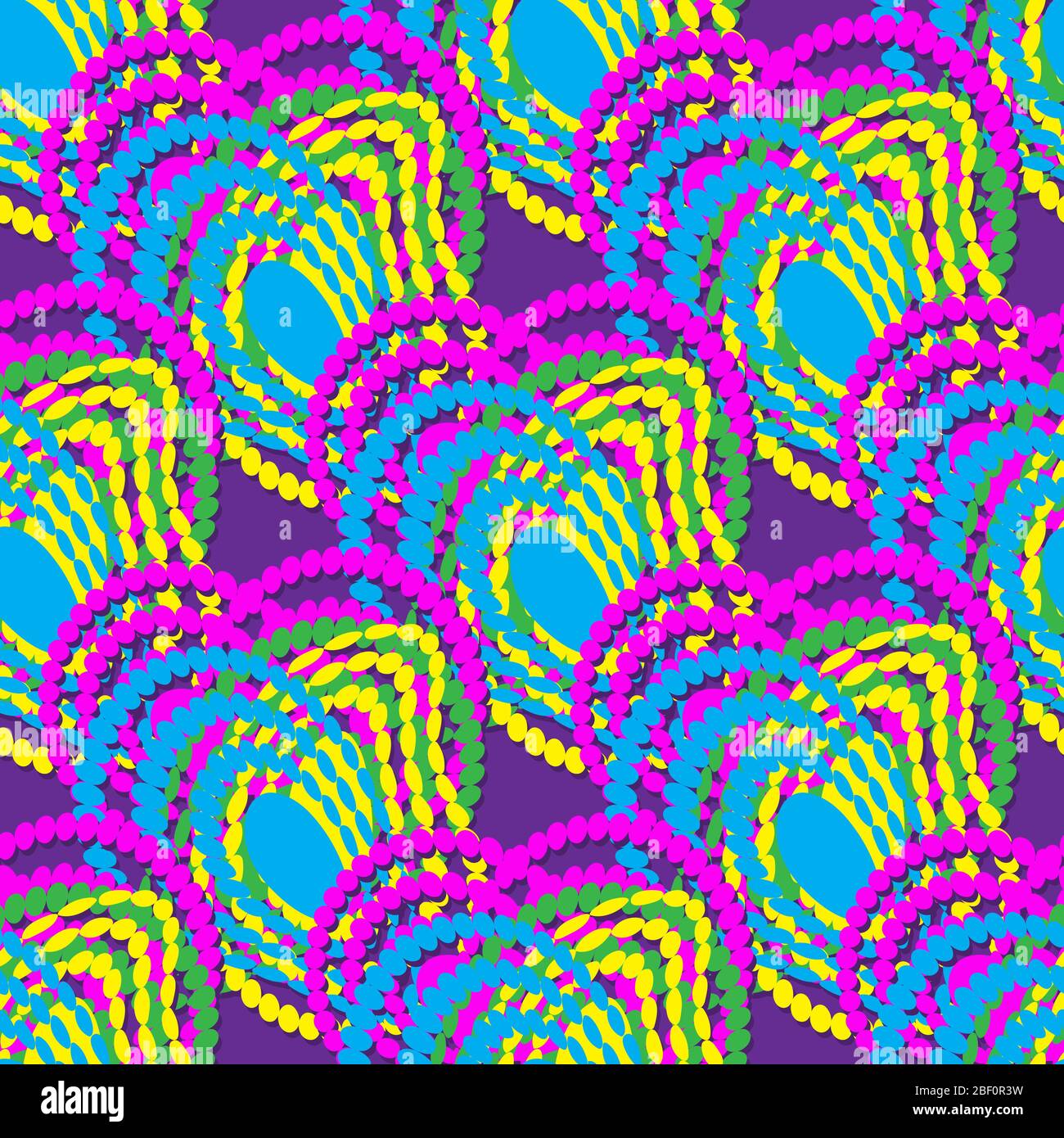 Abstract seamless pattern of circles on a purple background. Vector ...