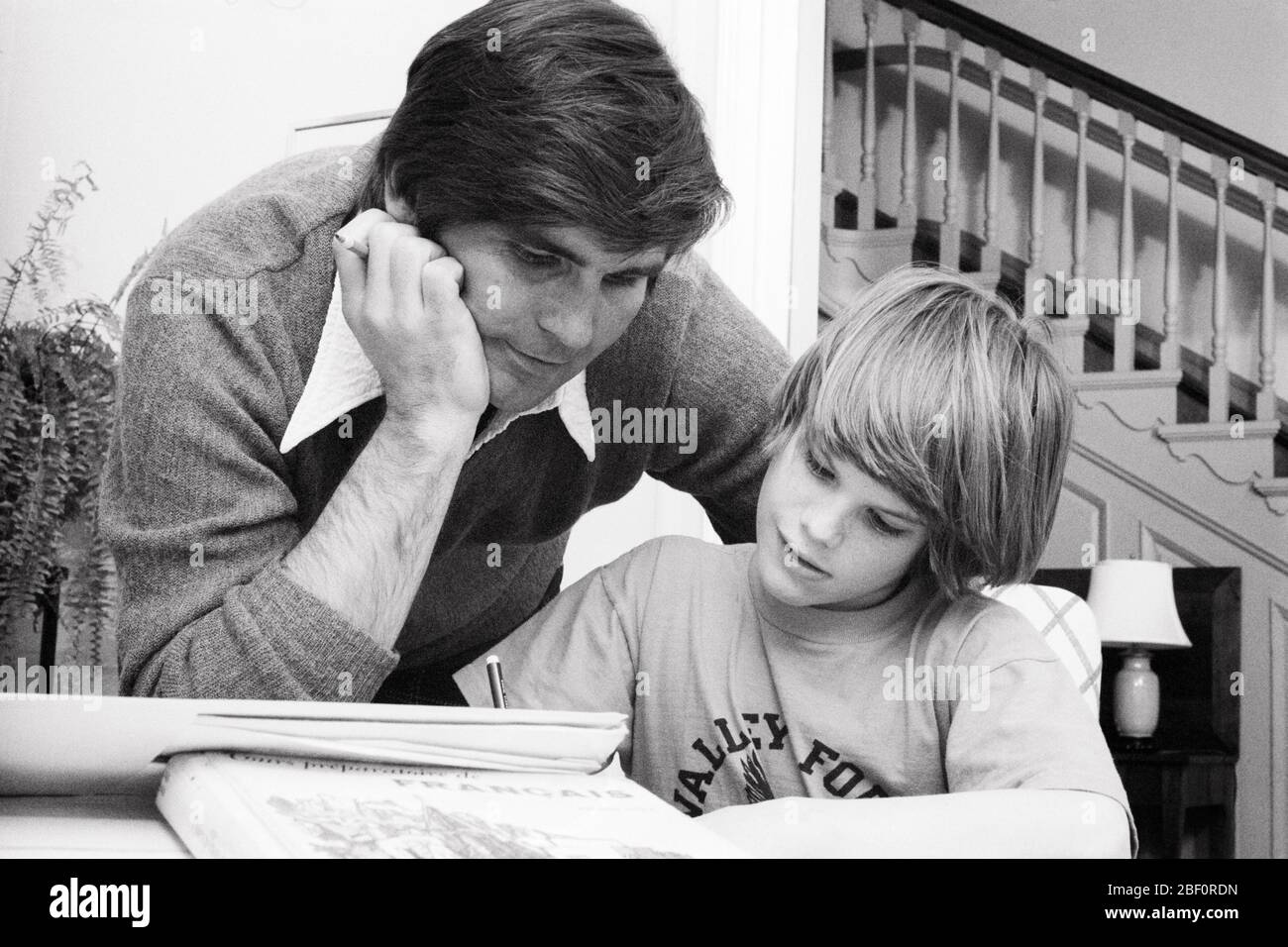 School boys studying 1970s hi-res stock photography and images - Alamy
