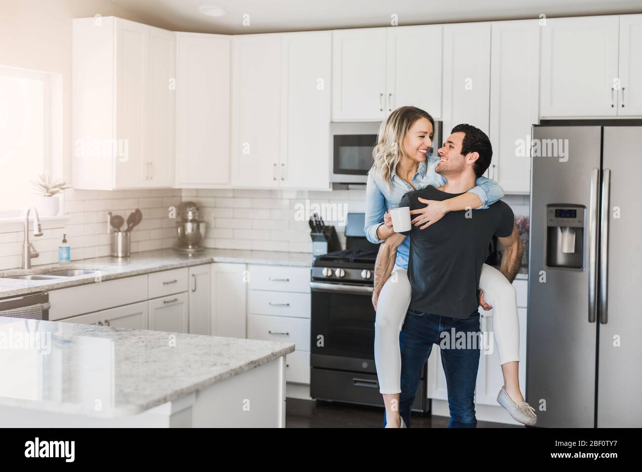 Couple flirting at work hi-res stock photography and images - Alamy