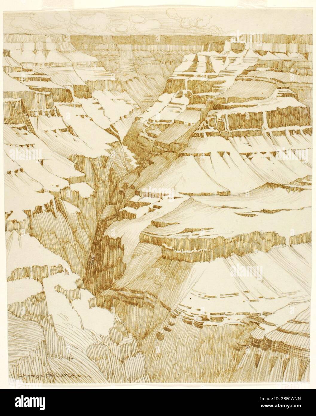 Untitled transfer drawing for Grand Canyon no 1 Stock Photo - Alamy