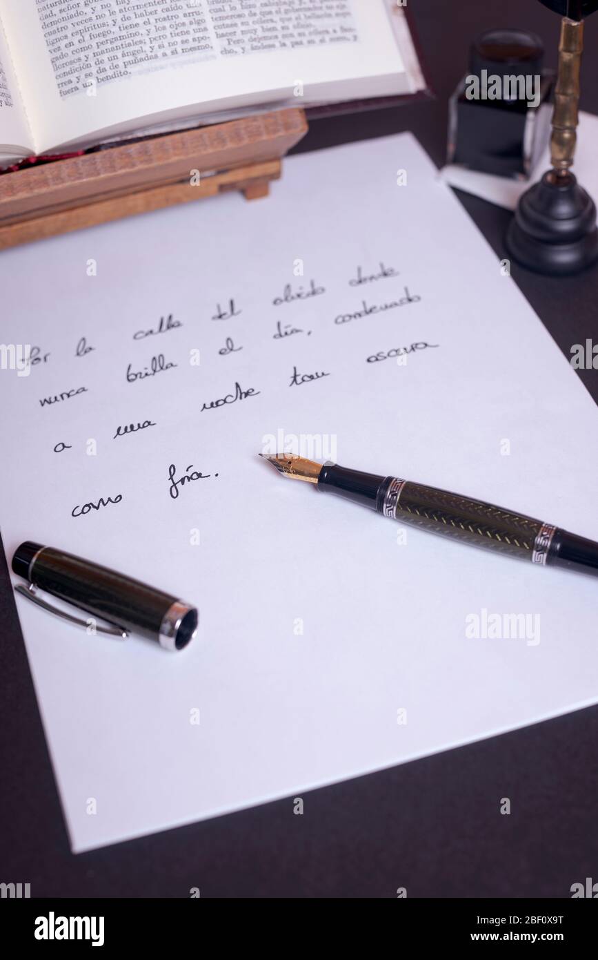 Making use of pen writing Stock Photo - Alamy