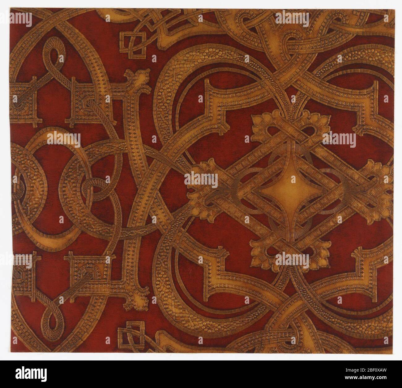 Sidewall. Imitation leather. Large scale geometric design of ...