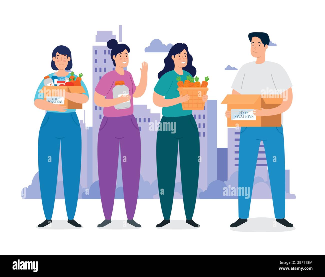 Boxes charity aid Stock Vector Images - Alamy