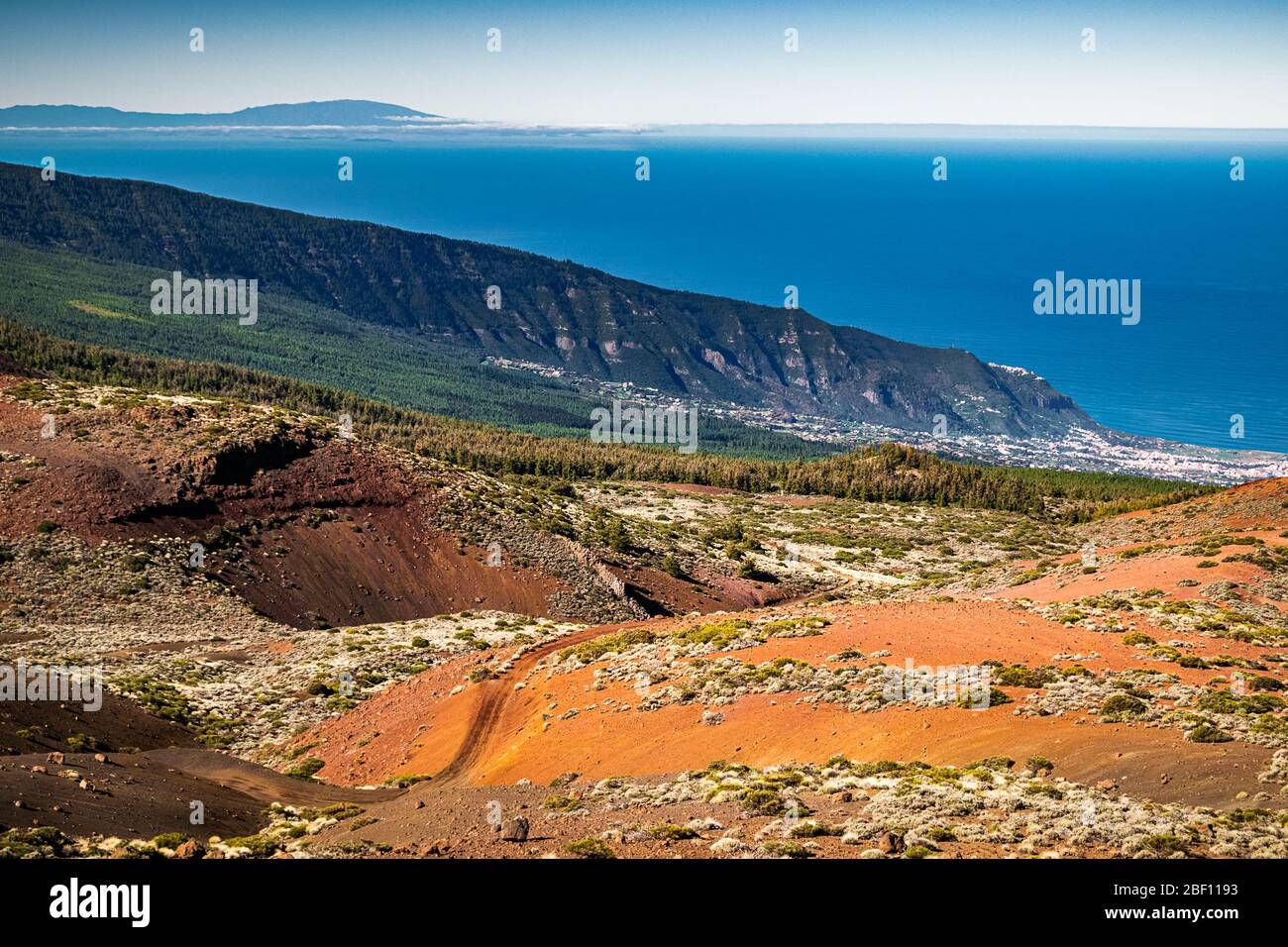 Colorful daytime landscape of Northern Tenerife coastline seen from ...