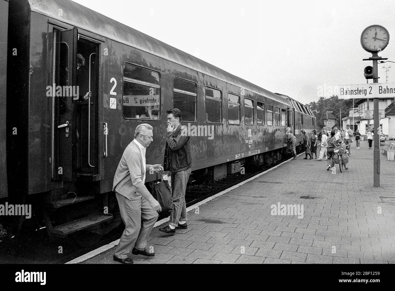 A diesel train at Bad Doberan in 1990 Stock Photo - Alamy