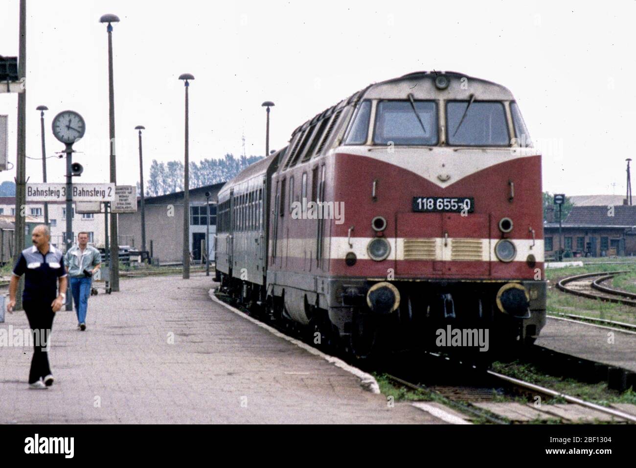 A diesel train at Bad Doberan in 1990 Stock Photo - Alamy