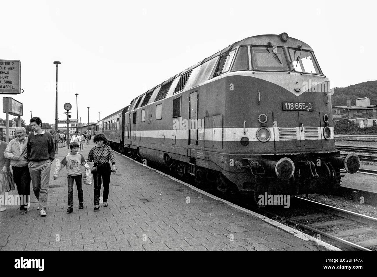A diesel train at Bad Doberan in 1990 Stock Photo - Alamy