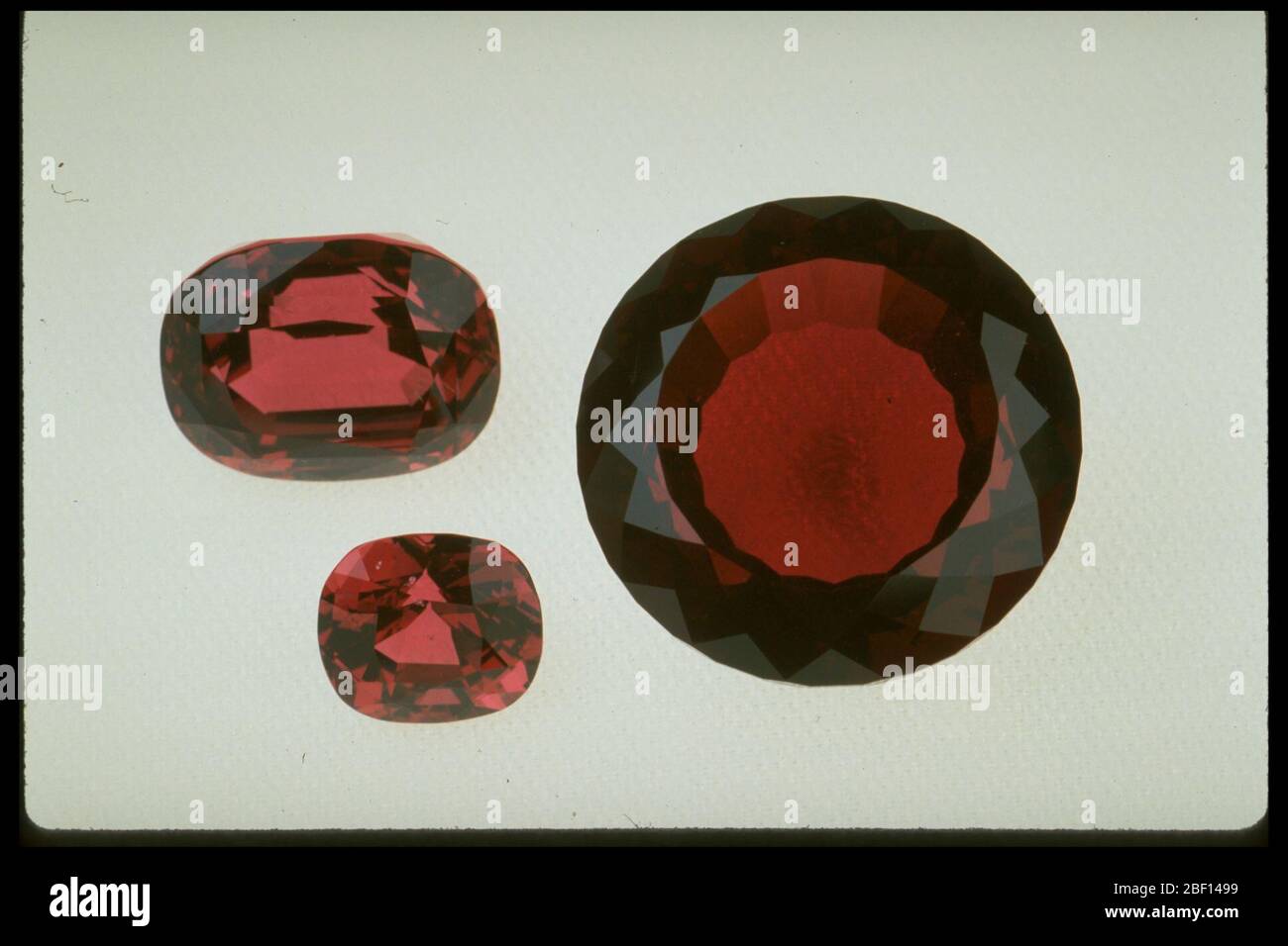 Photograph of a group of garnets from the National Gem Collection Stock ...