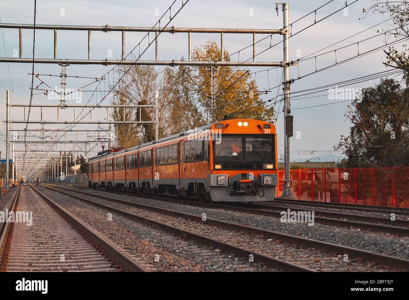SANTIAGO, CHILE - MAY 2016: A Long distance train in Santiago Stock ...