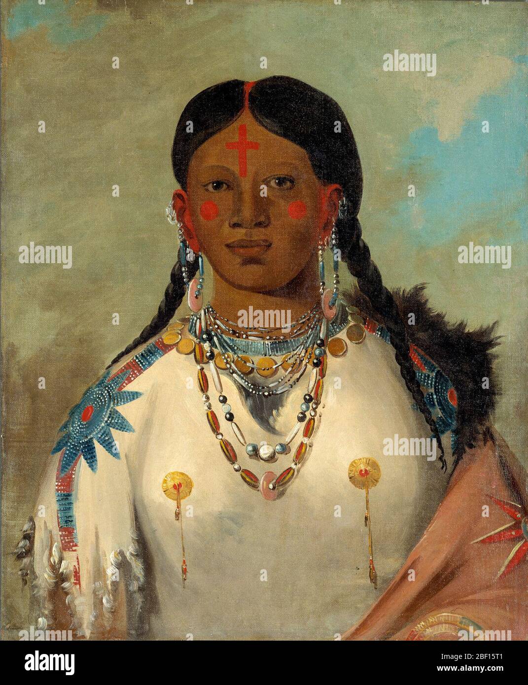 Tssewonats She Who Bathes Her Knees Wife of the Chief. George Catlin ...