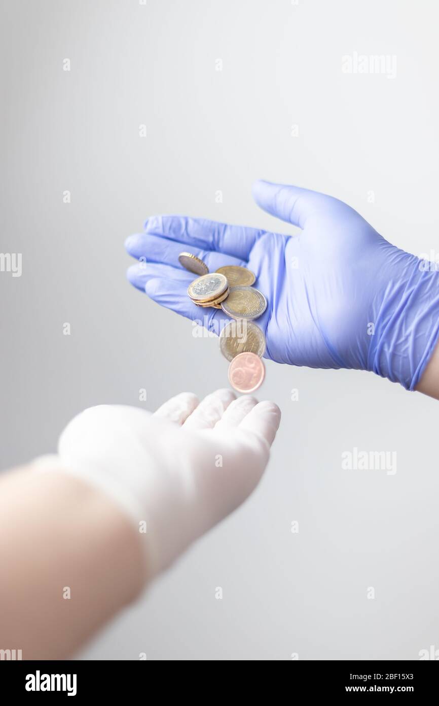 Hand showing few euro hi-res stock photography and images - Alamy