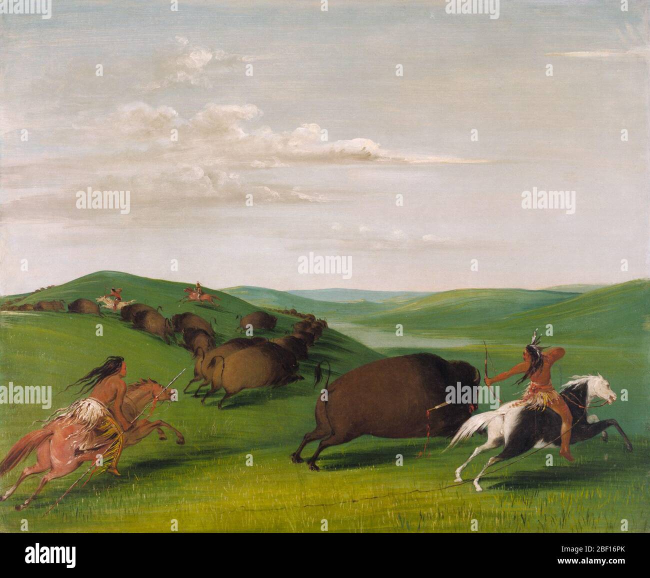 Buffalo chase george catlin hi-res stock photography and images - Alamy
